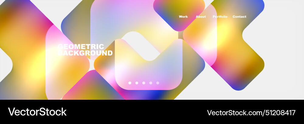 Square internet web page design template Vector Image