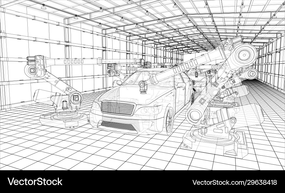 Assembly motor vehicle Royalty Free Vector Image