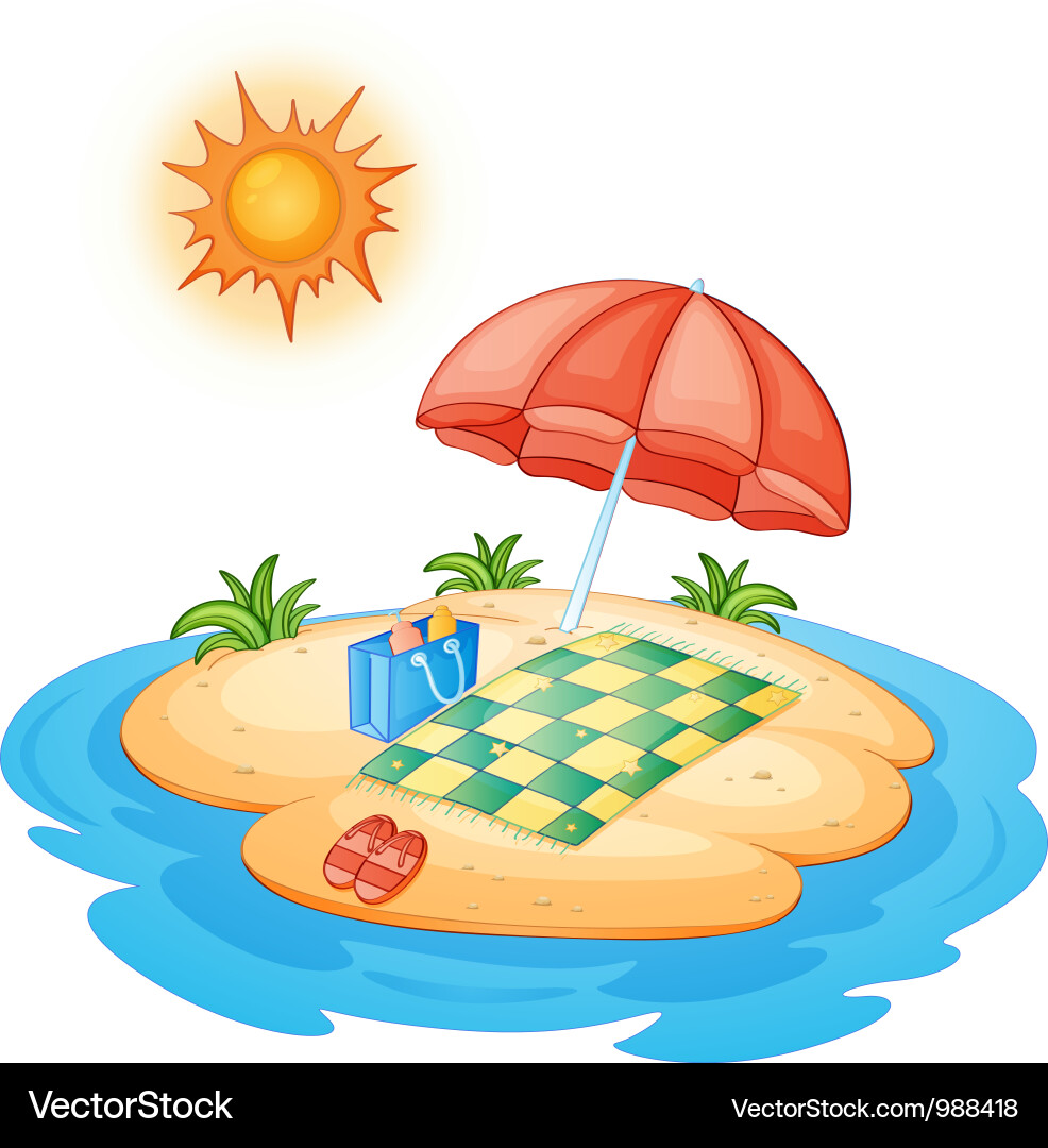 Deserted island Royalty Free Vector Image - VectorStock