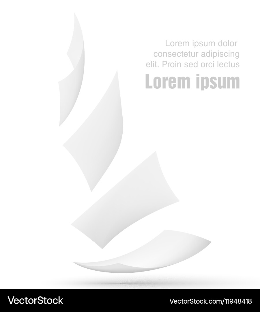 Falling sheets of paper Royalty Free Vector Image