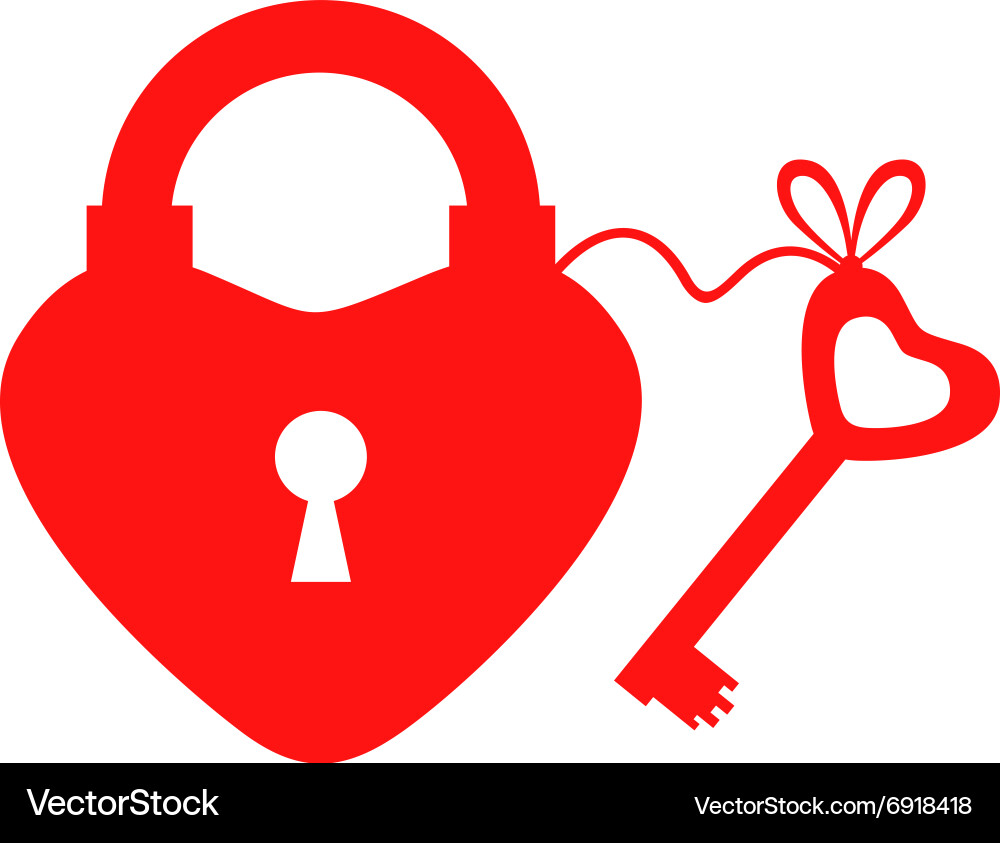 Key to heart Royalty Free Vector Image - VectorStock