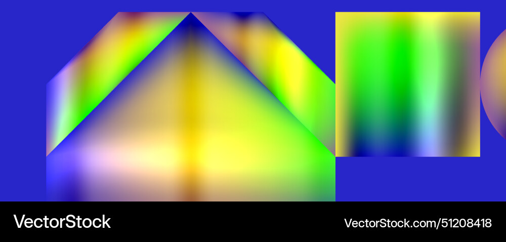 Neon color abstract geometric shapes background Vector Image