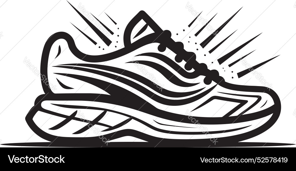 Aero stride black logo design icon quantum Vector Image