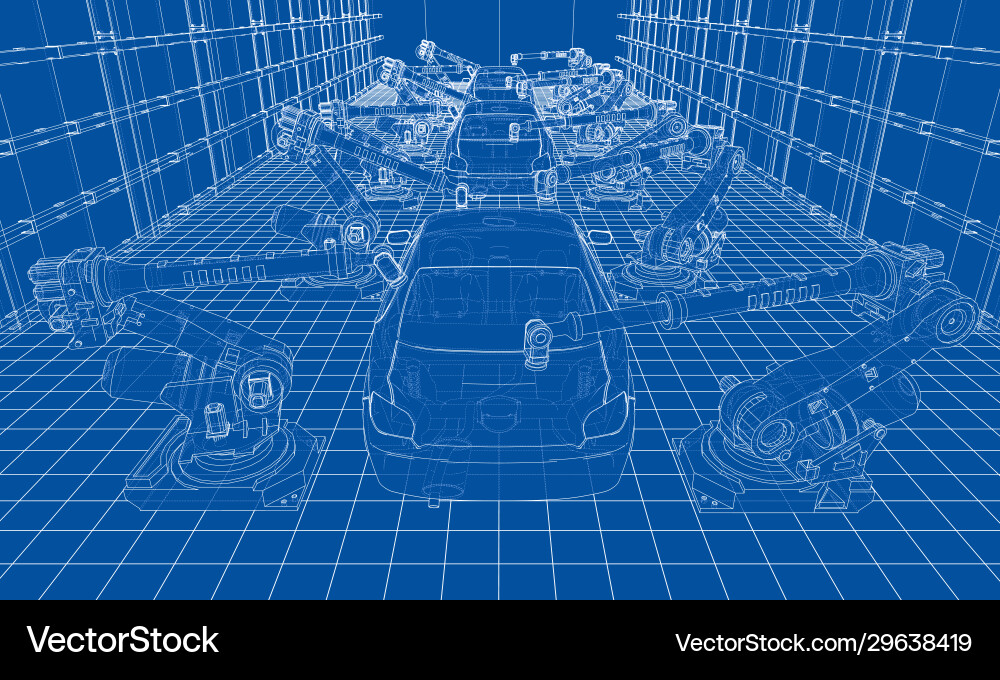 Assembly motor vehicle Royalty Free Vector Image