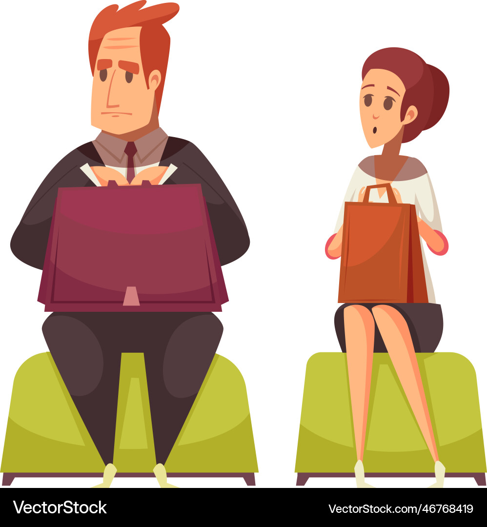 Cartoon job candidates Royalty Free Vector Image