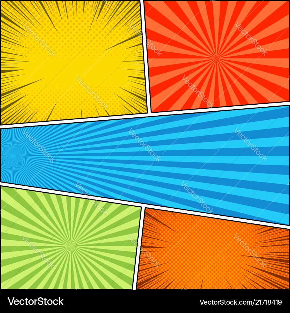 Comic book bright concept Royalty Free Vector Image