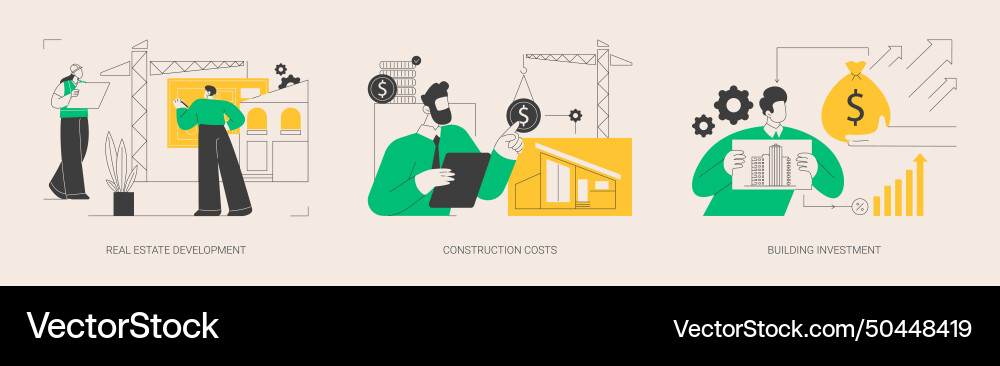 Construction project management abstract concept Vector Image