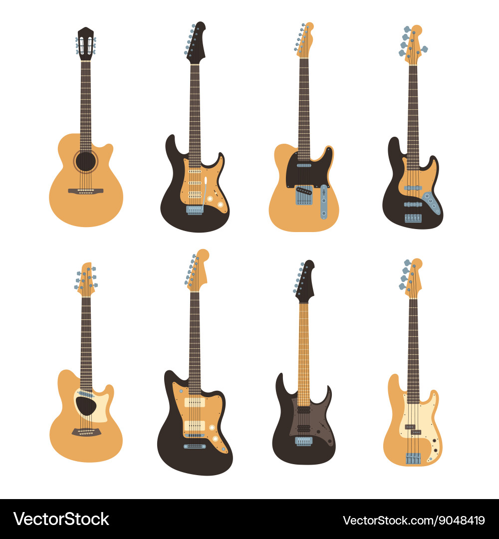 Guitars Royalty Free Vector Image - VectorStock