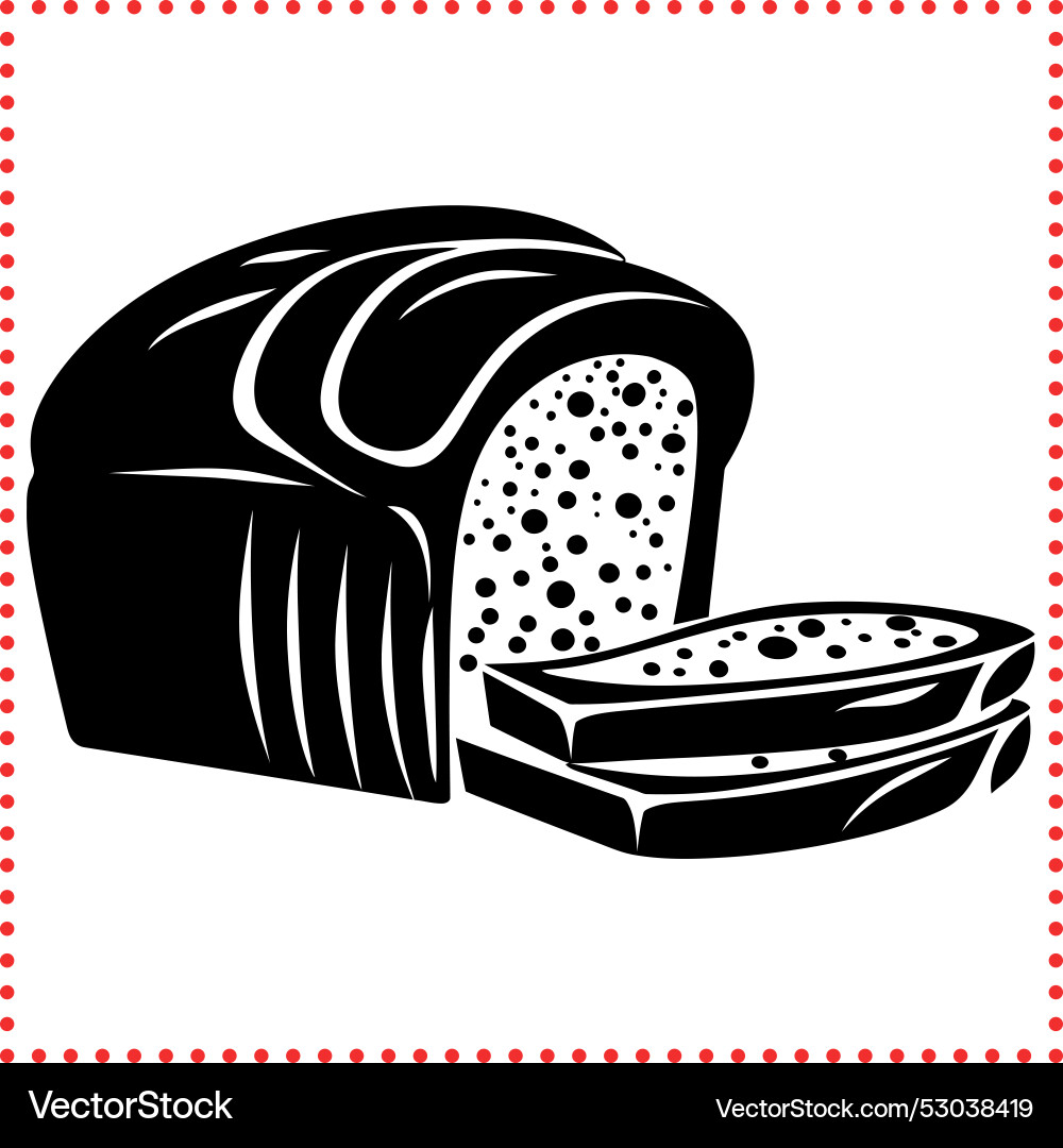 Modern bread silhouette elements contemporary Vector Image