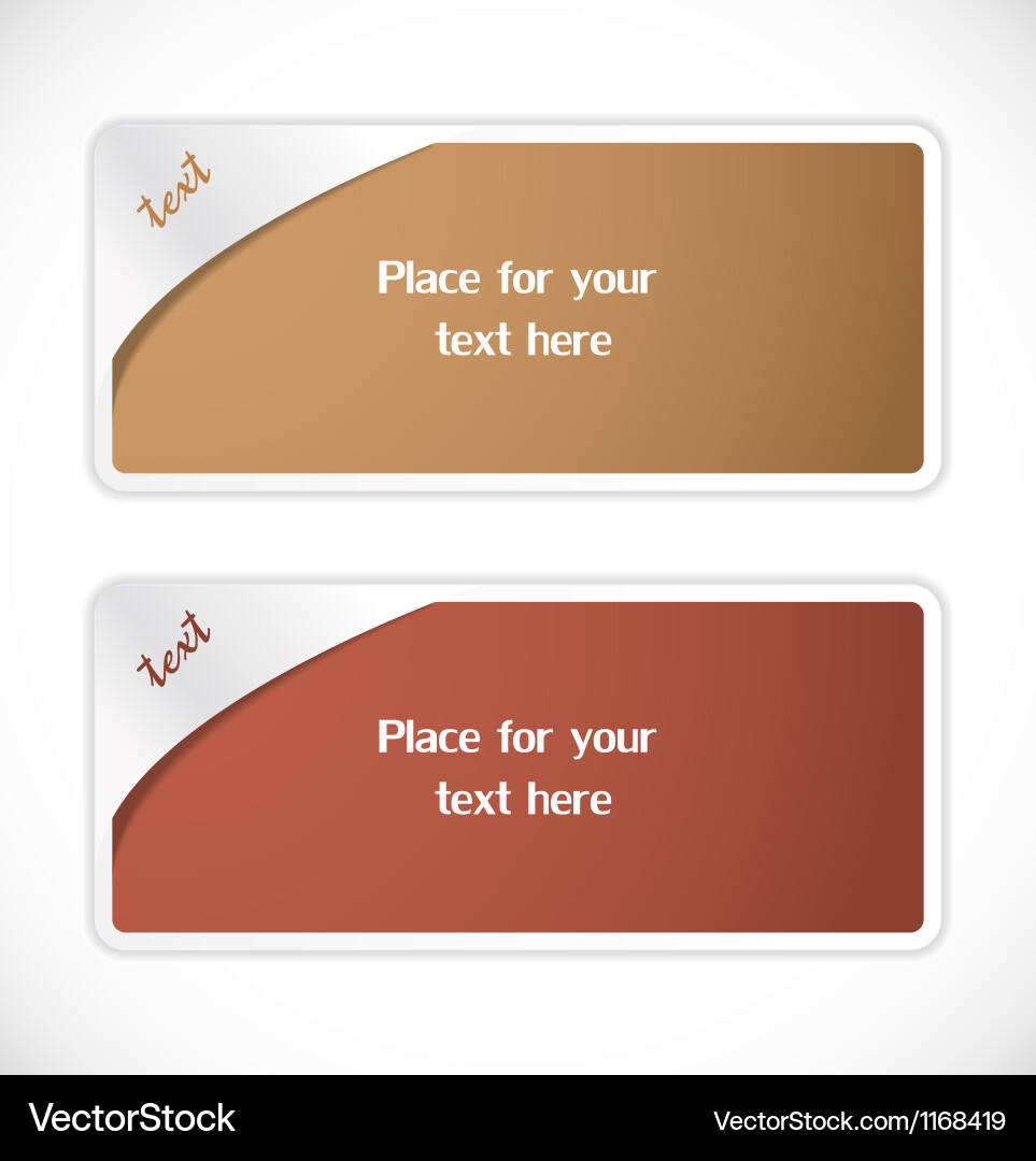 Text labels Royalty Free Vector Image - VectorStock