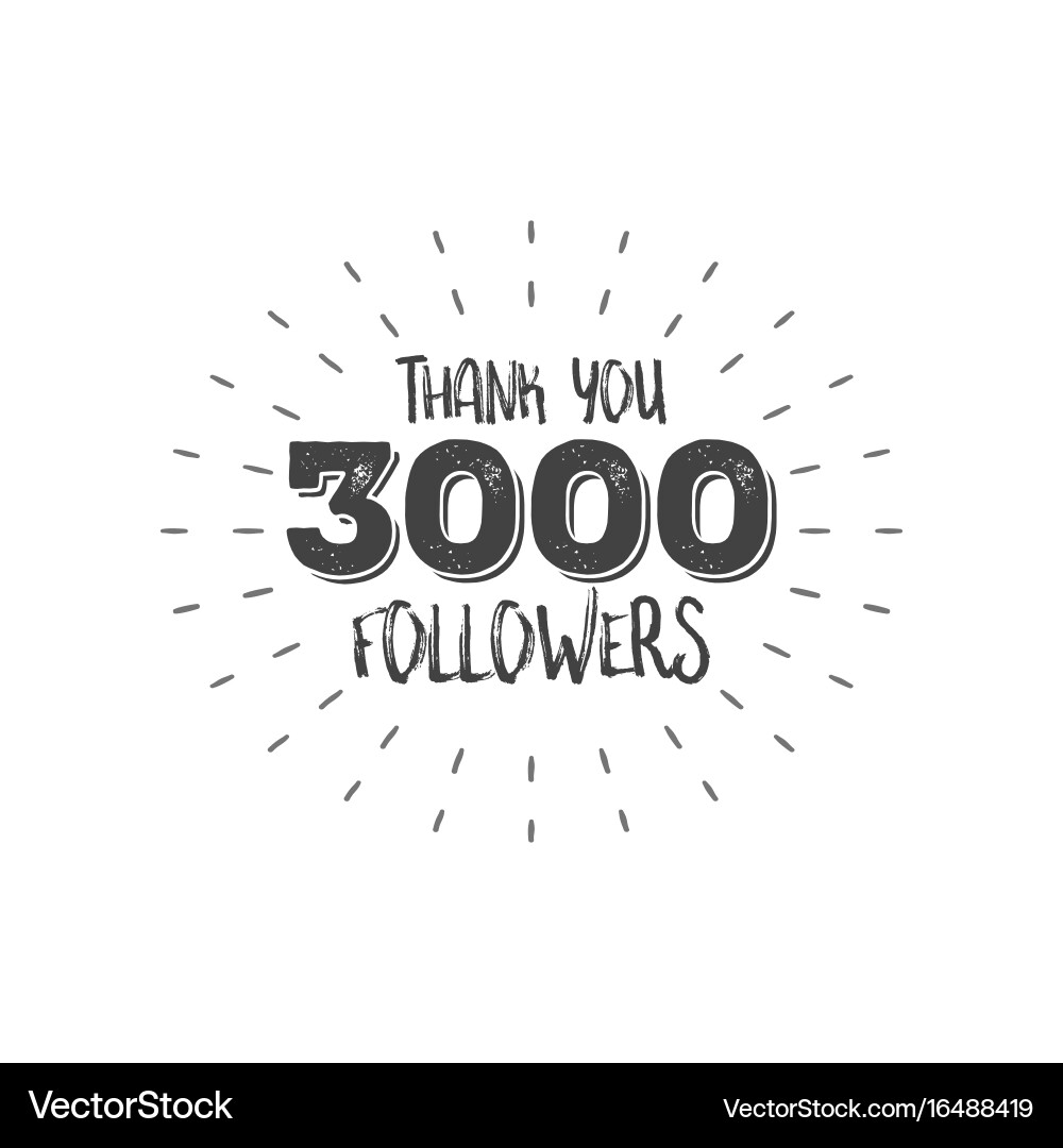 Thank you letters for follower Royalty Free Vector Image