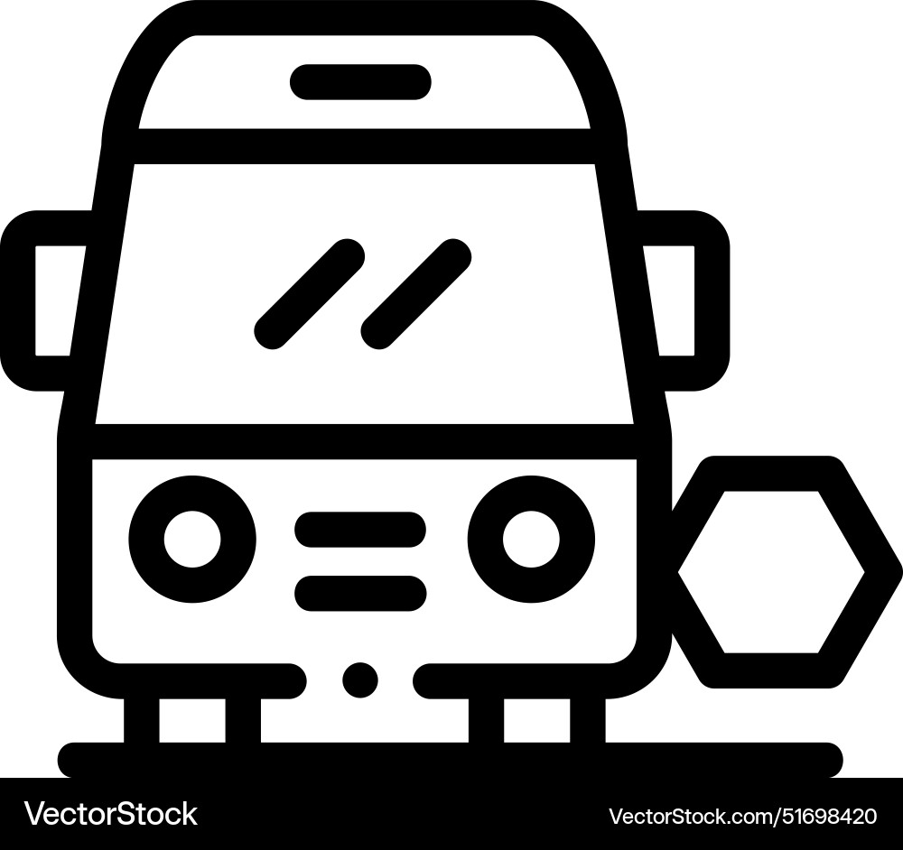 Bus school icon thin linear style design isolated Vector Image