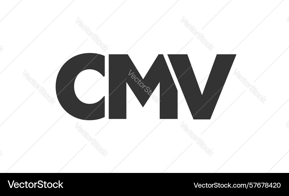 Cmv logo design template with strong and modern Vector Image