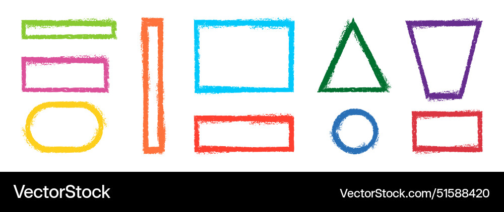 Colored geometric shapes Royalty Free Vector Image