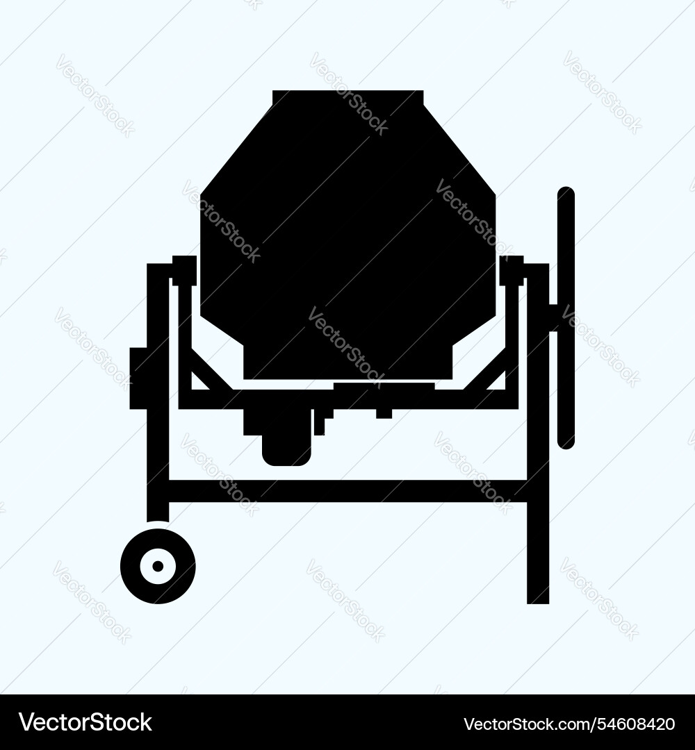 Concrete mixer information sign Royalty Free Vector Image