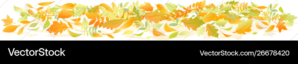 Fallen leaves on ground isolated Royalty Free Vector Image