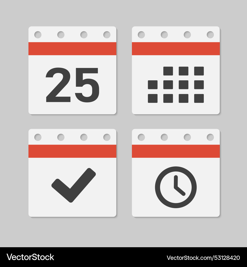 Icon page calendar - 25 day agenda timer done Vector Image