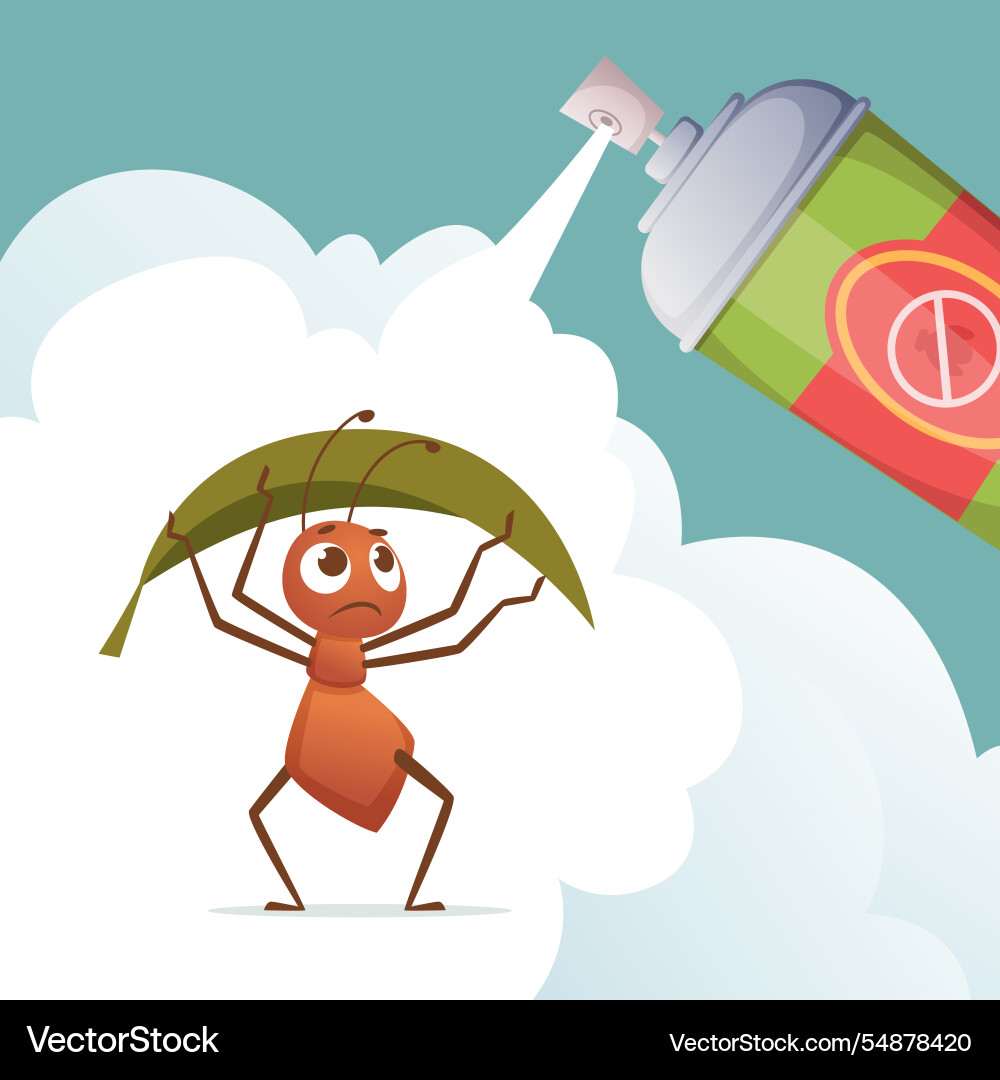 Insects protection smart ant protected from Vector Image