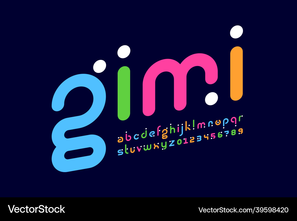 Modern minimal lowercase style font design Vector Image