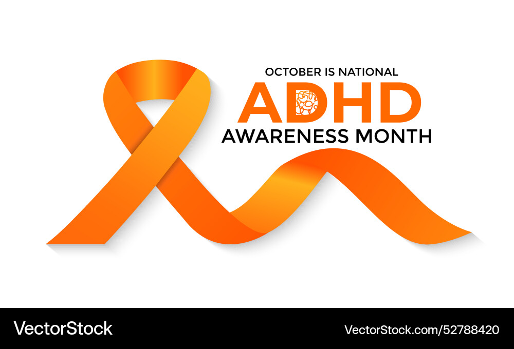 National adhd awareness month – Royalty-Free Vector | VectorStock
