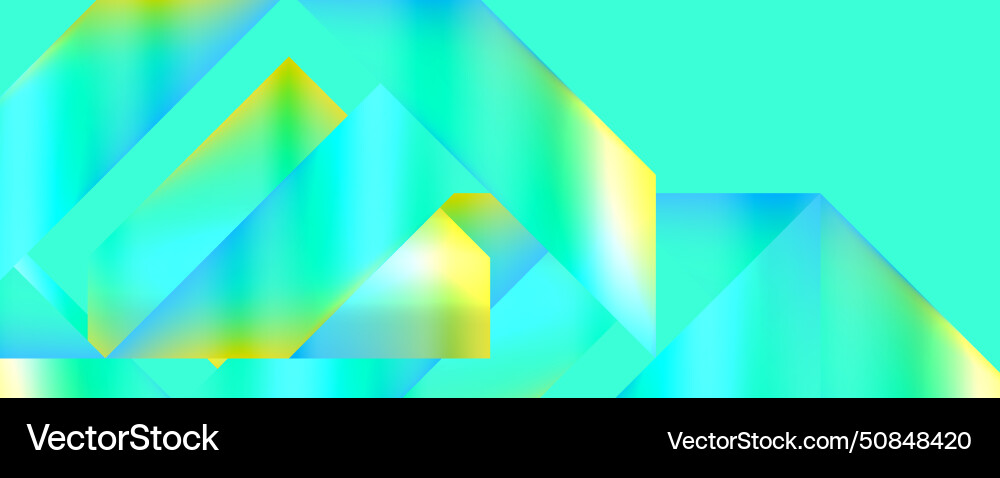 Neon color abstract geometric shapes background Vector Image