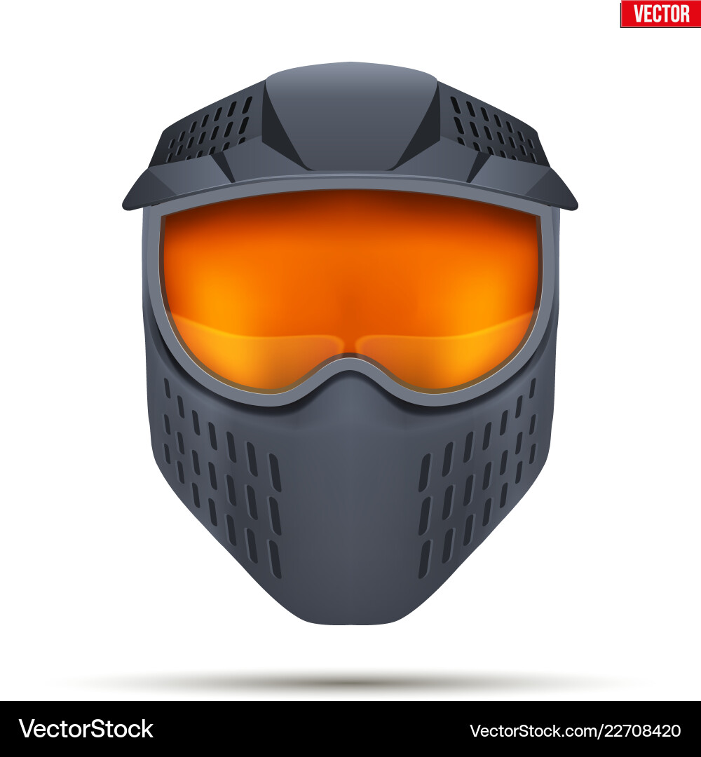 Paintball mask with goggles Royalty Free Vector Image