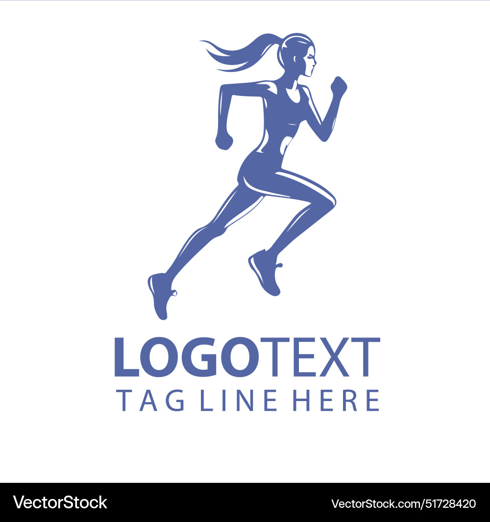 Running women logo Royalty Free Vector Image - VectorStock