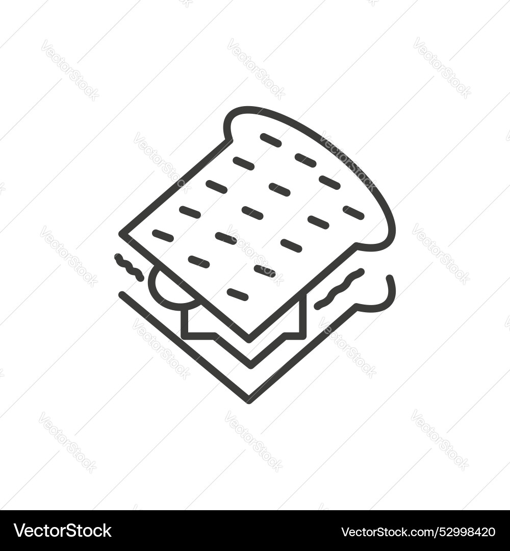 Sandwich icon set chicken cheese bread toast Vector Image