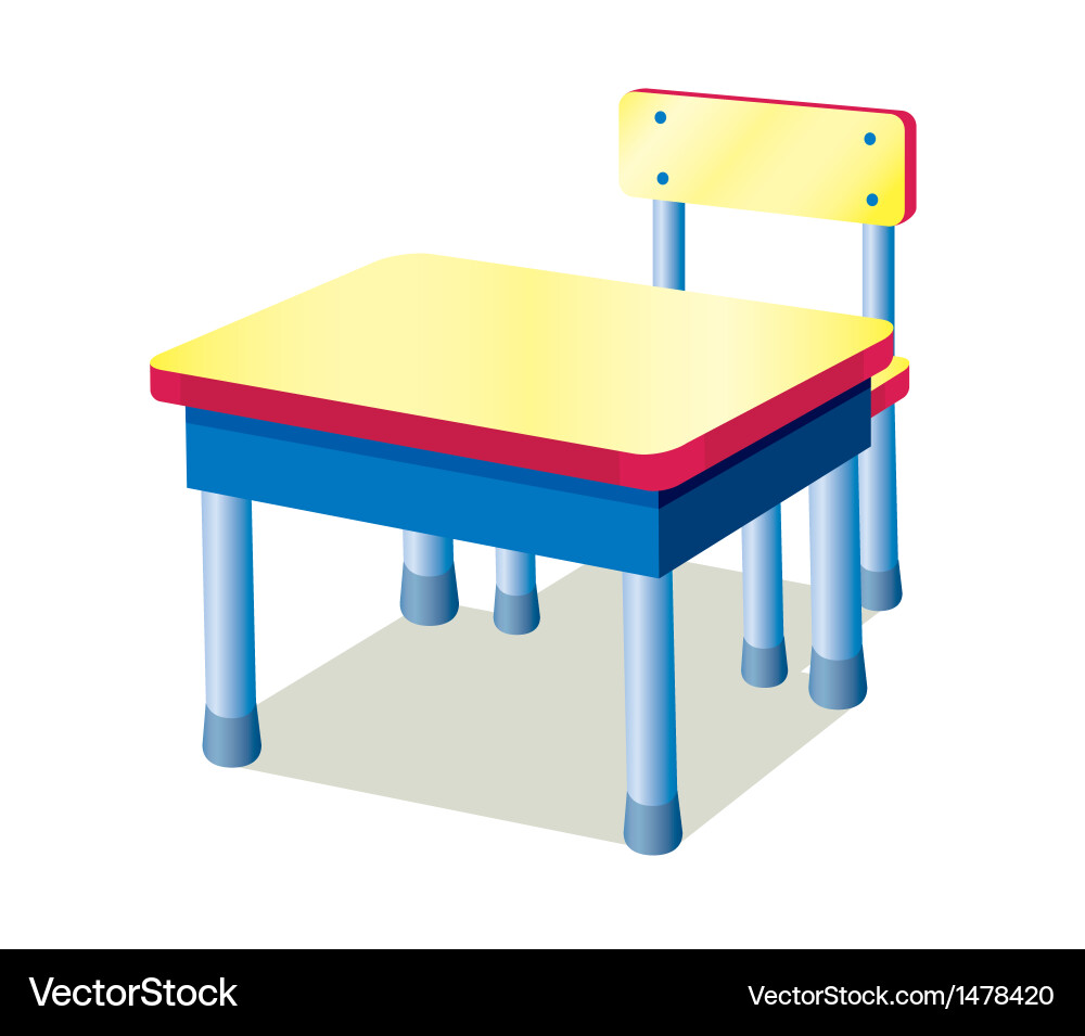 School table Royalty Free Vector Image - VectorStock