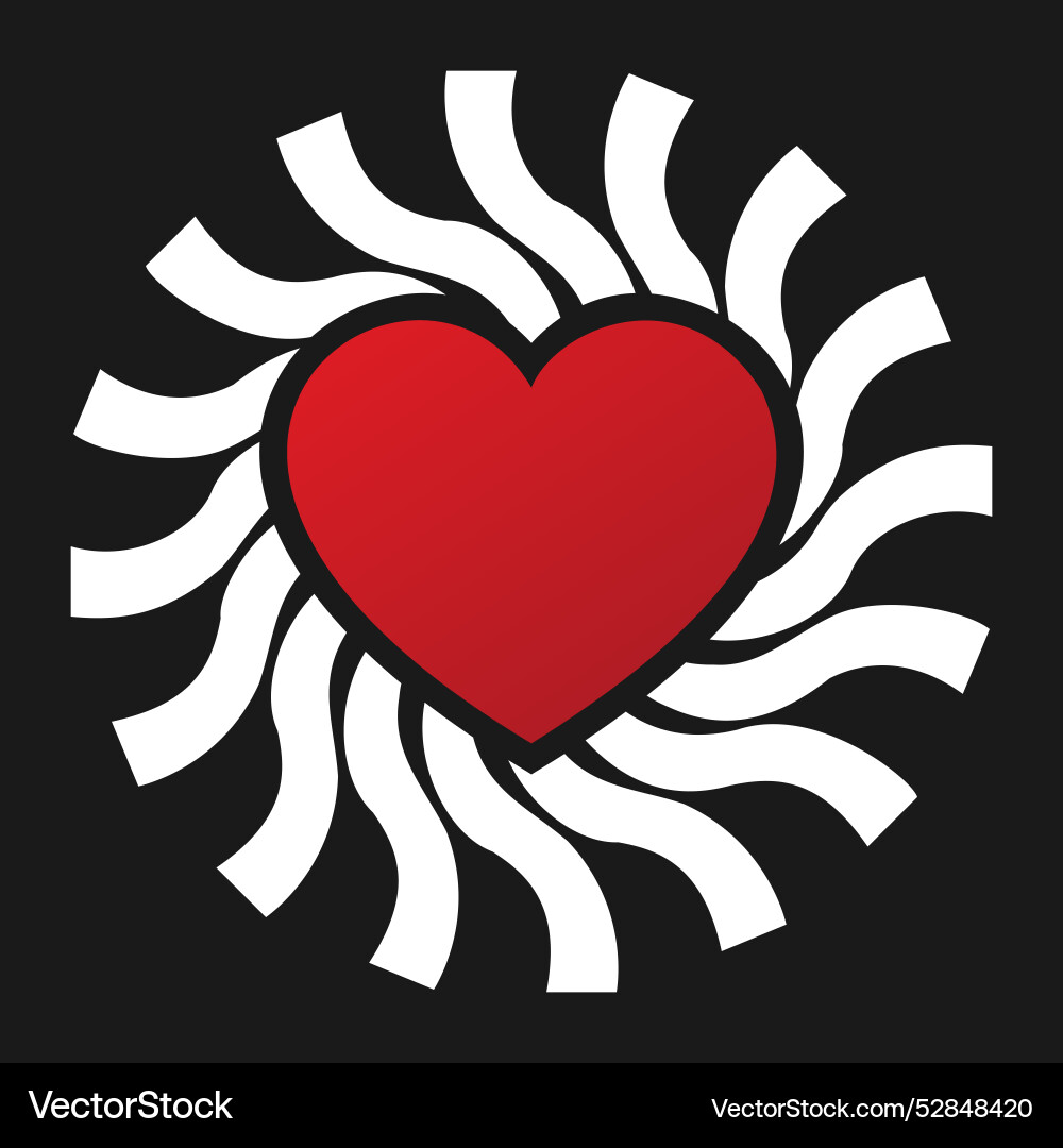 Shining heart symbol Royalty Free Vector Image