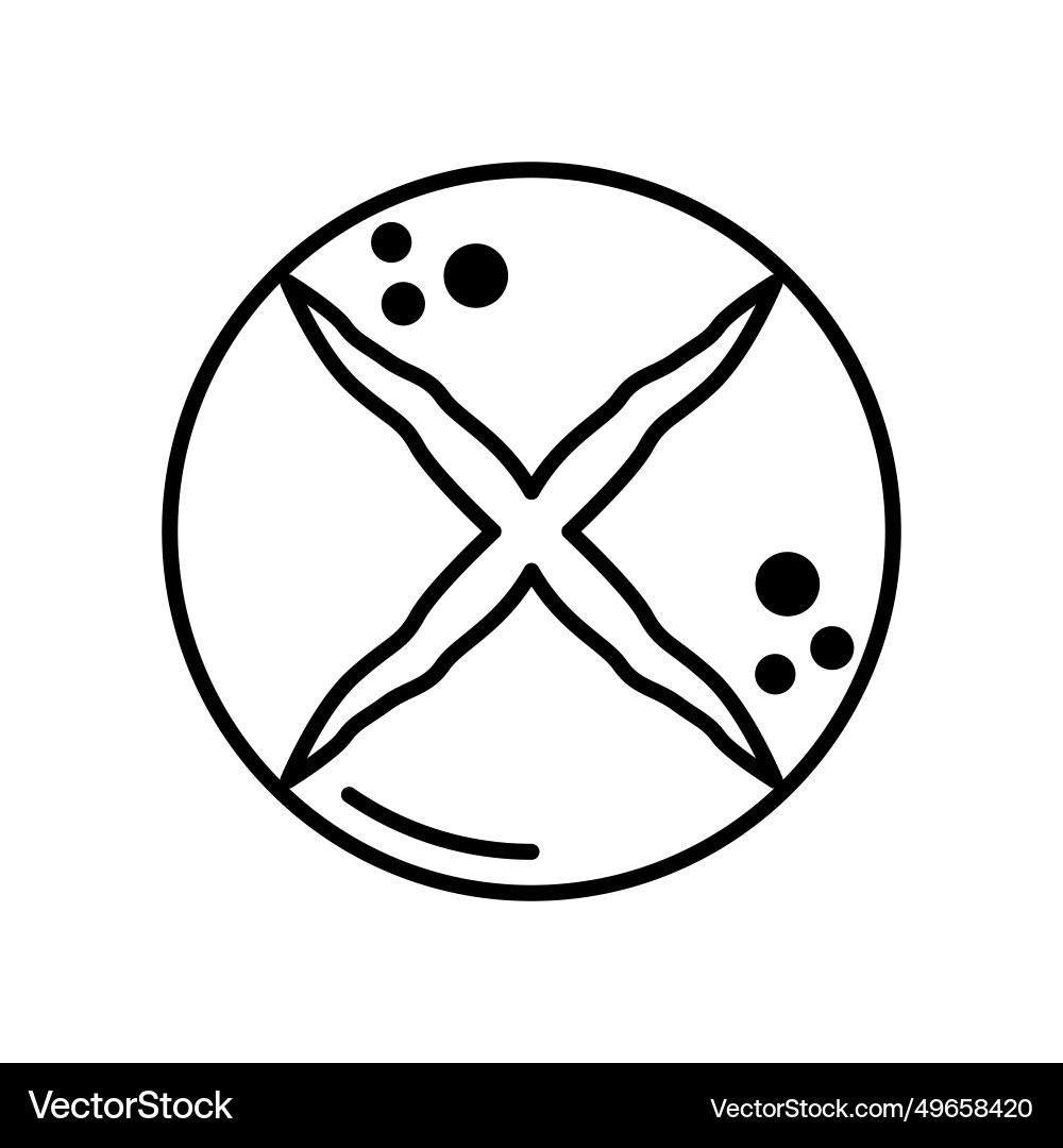 Traditional bread line icon logo image Royalty Free Vector