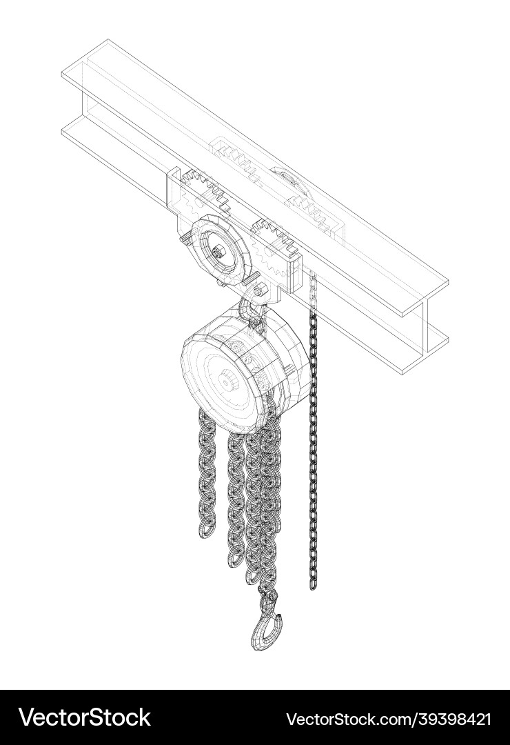 A hoist on the beam Royalty Free Vector Image - VectorStock