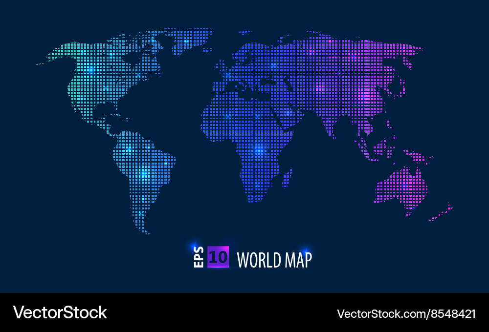Abstract creative concept map of the world Vector Image