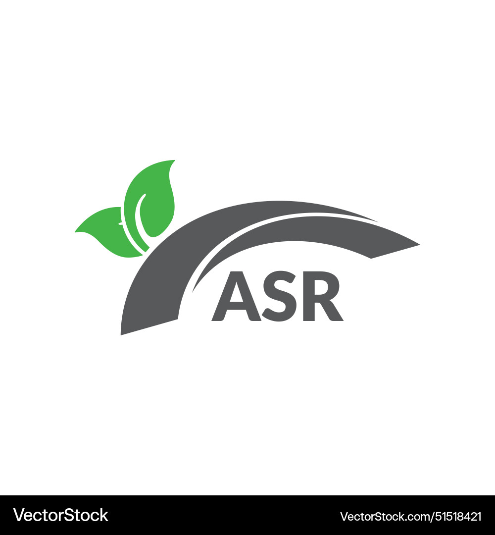 Asr letter logo design on white background Vector Image