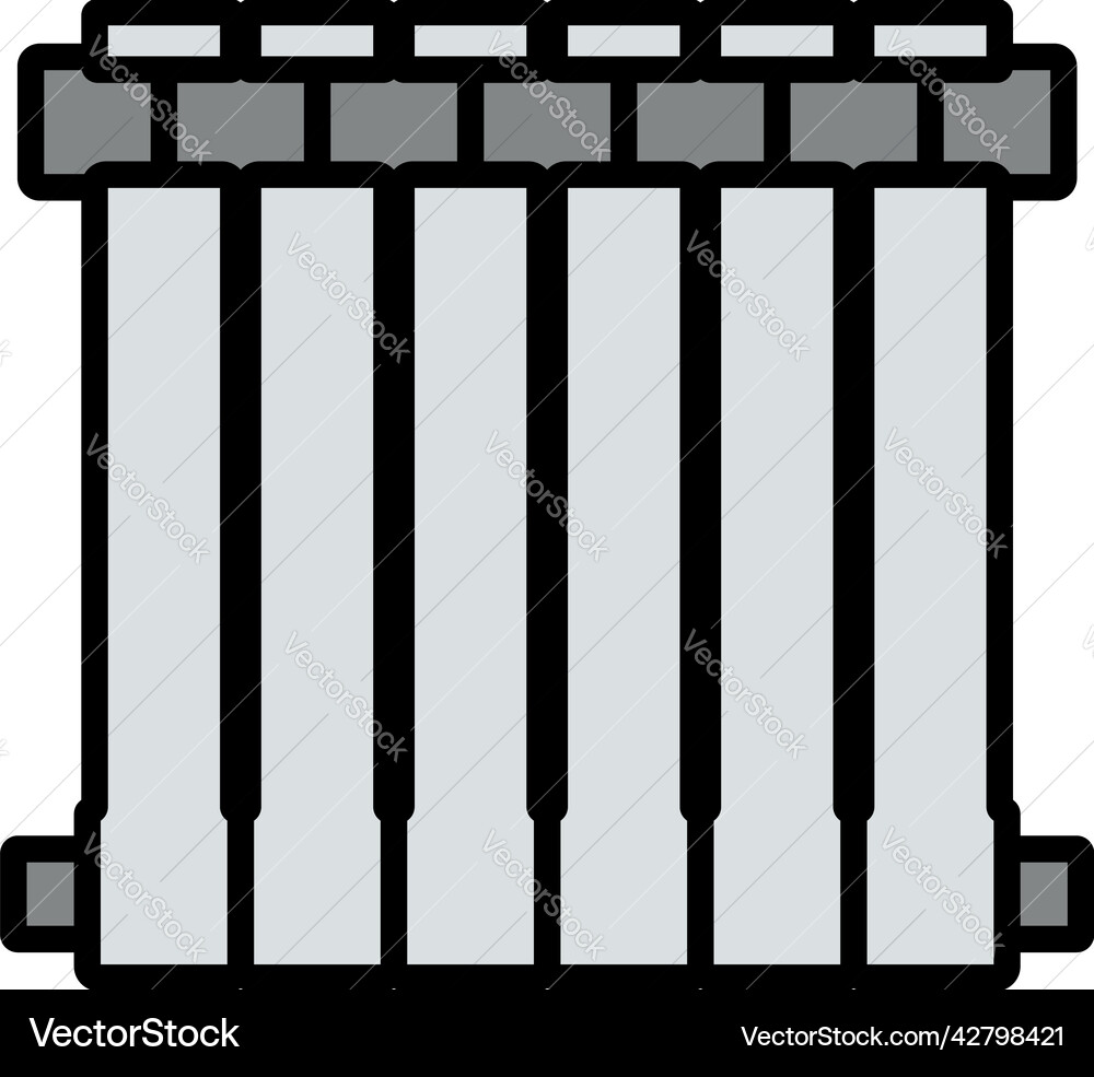Icon of radiator Royalty Free Vector Image - VectorStock