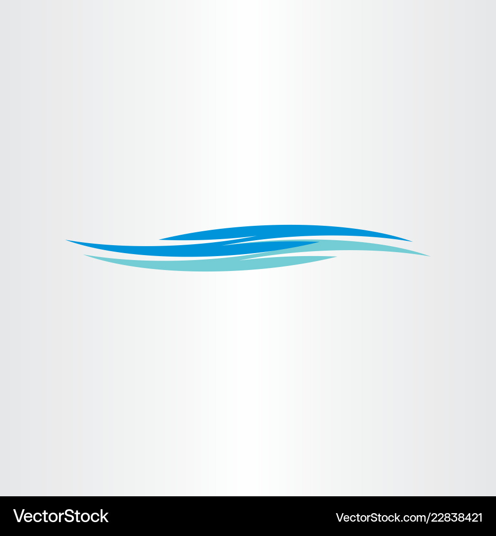 River flowing water waves logo icon Royalty Free Vector