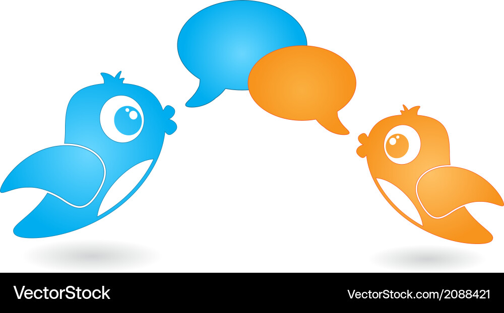 Two birds Royalty Free Vector Image - VectorStock