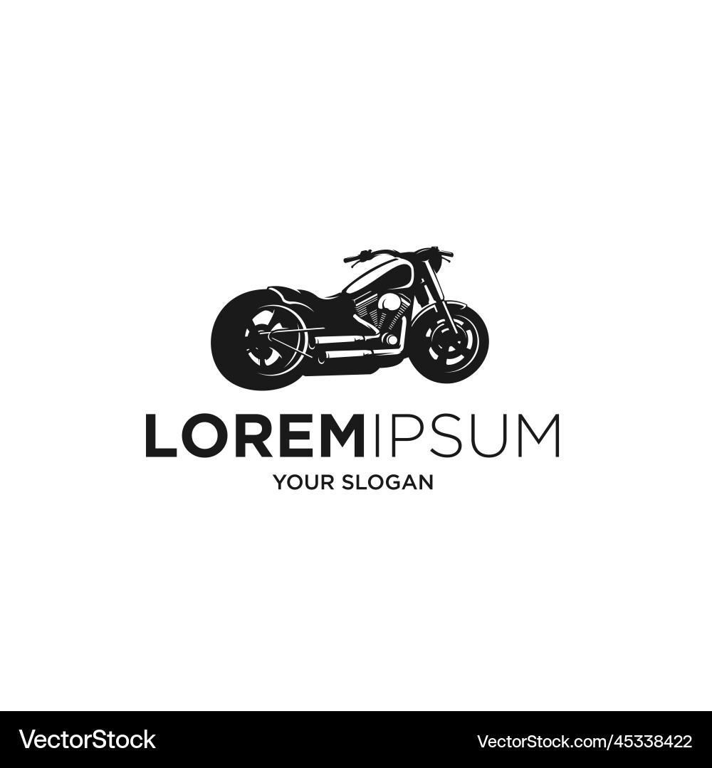 Bobber motorcycle silhouette logo Royalty Free Vector Image