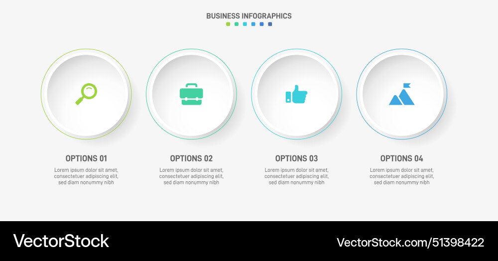 Horizontal progress bar featuring 4 arrow-shaped Vector Image