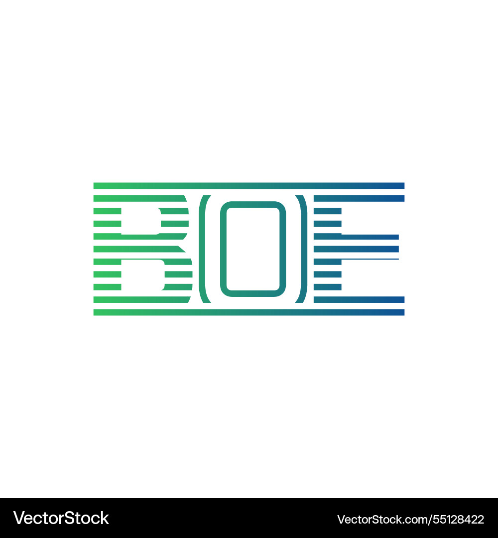 Modern boe logo design letter minimalist Vector Image