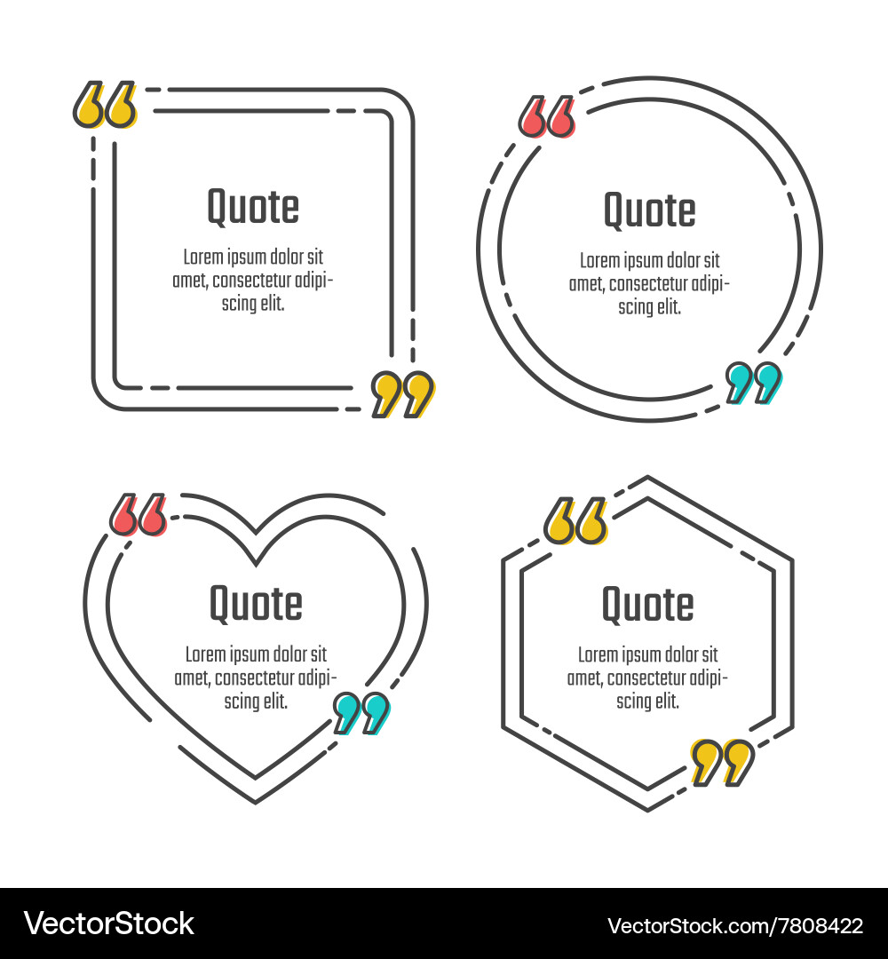 Quote blank template Royalty Free Vector Image