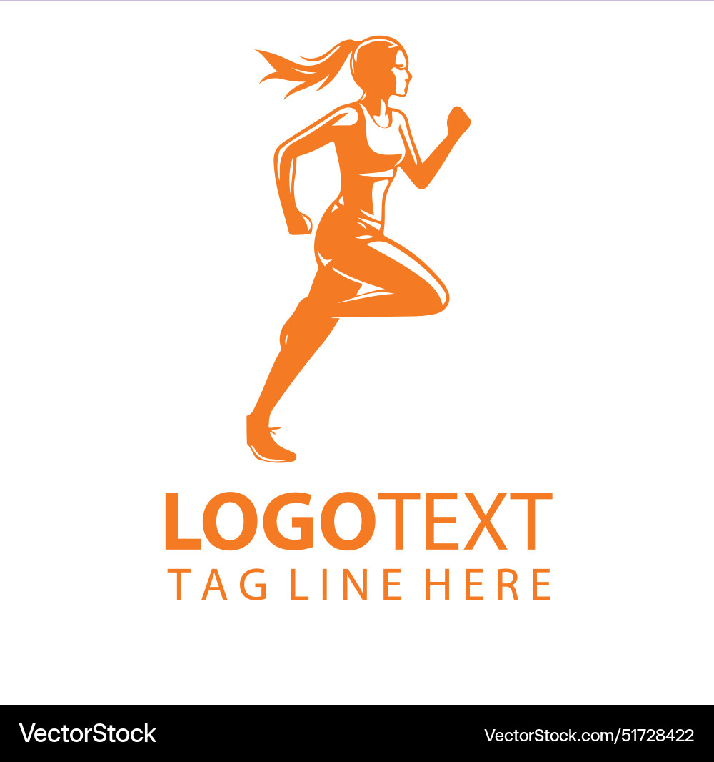 Running women logo Royalty Free Vector Image - VectorStock