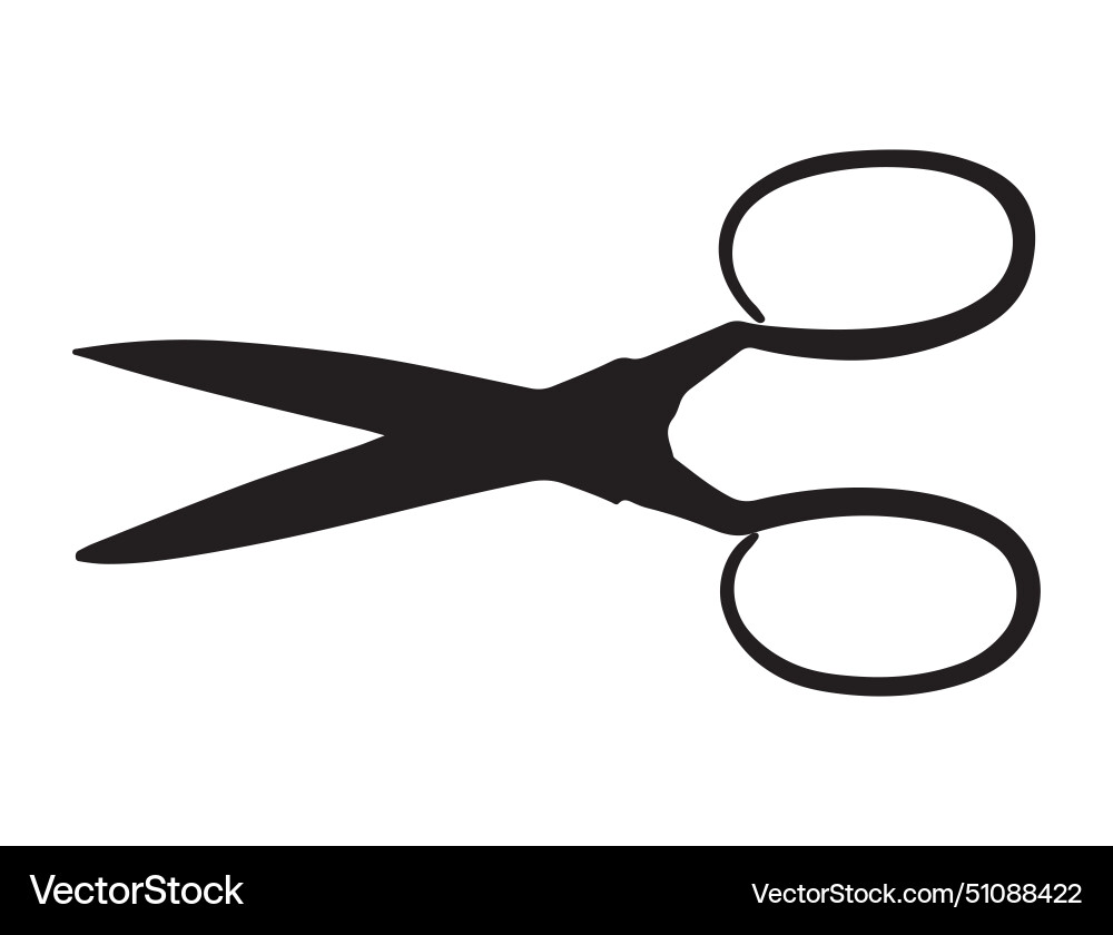 Scissor silhouette art Royalty Free Vector Image