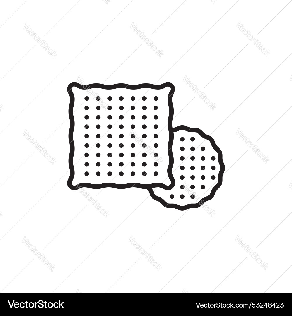 Crackers icon set biscuit snack cheese symbol Vector Image