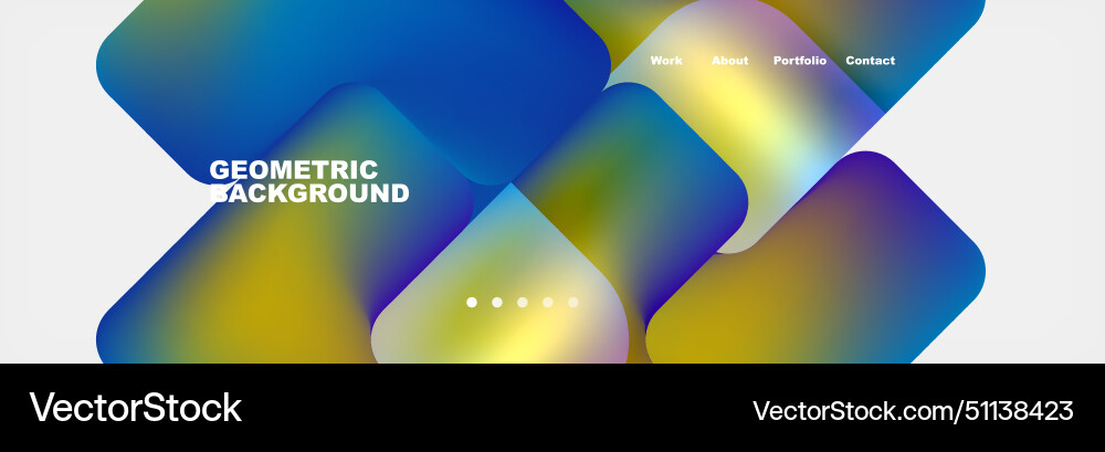 Electric blue squares on white background Vector Image