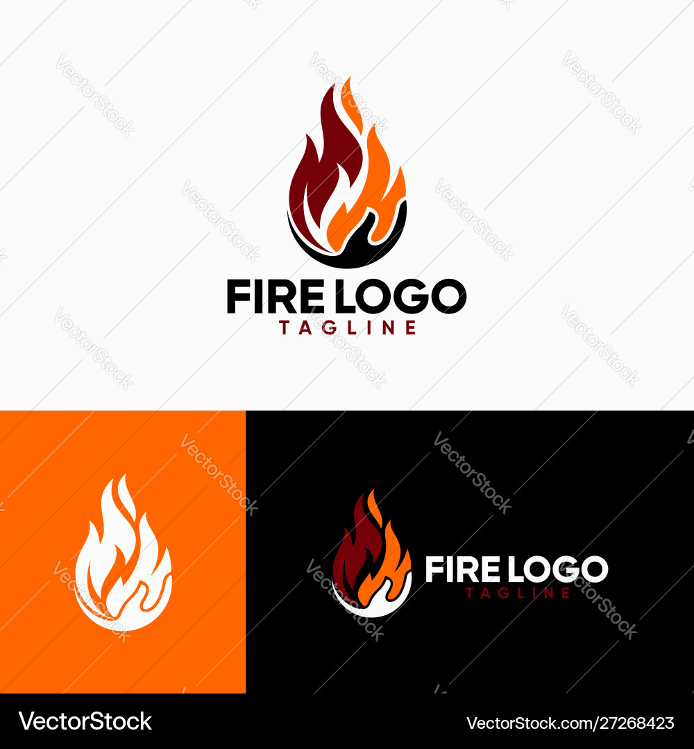 Fire flame logo designs image Royalty Free Vector Image