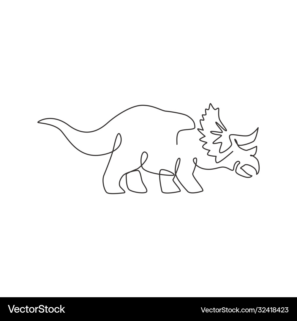 One continuous line drawing adorable Royalty Free Vector