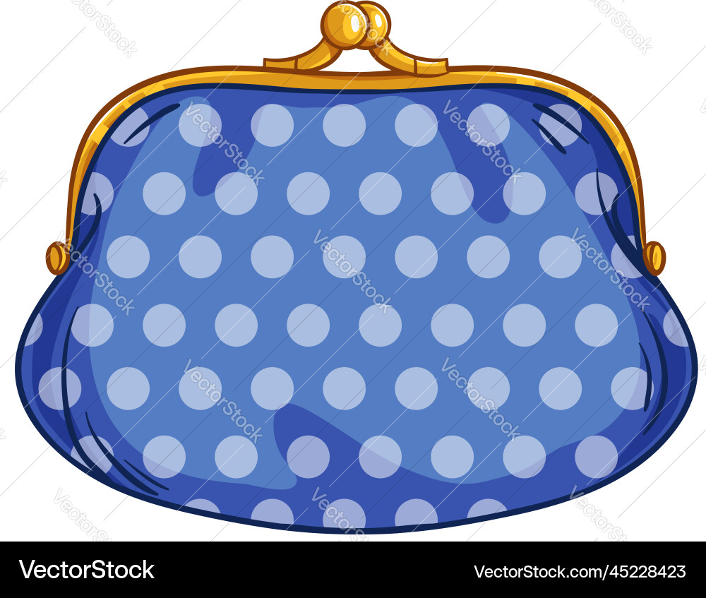 Polka Dot Coin Purse Royalty Free Vector Image