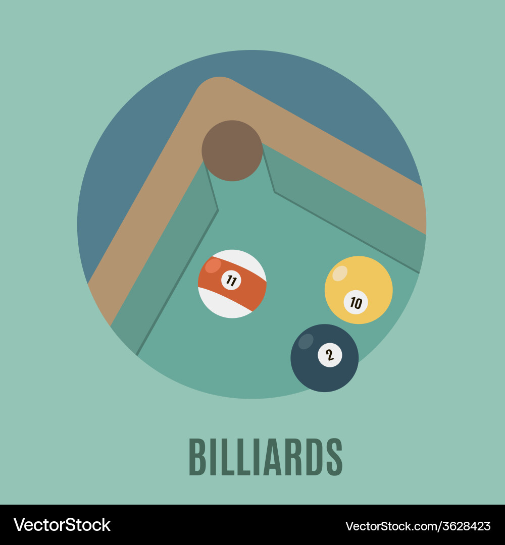 Pool Table Game Royalty Free Vector Image - VectorStock