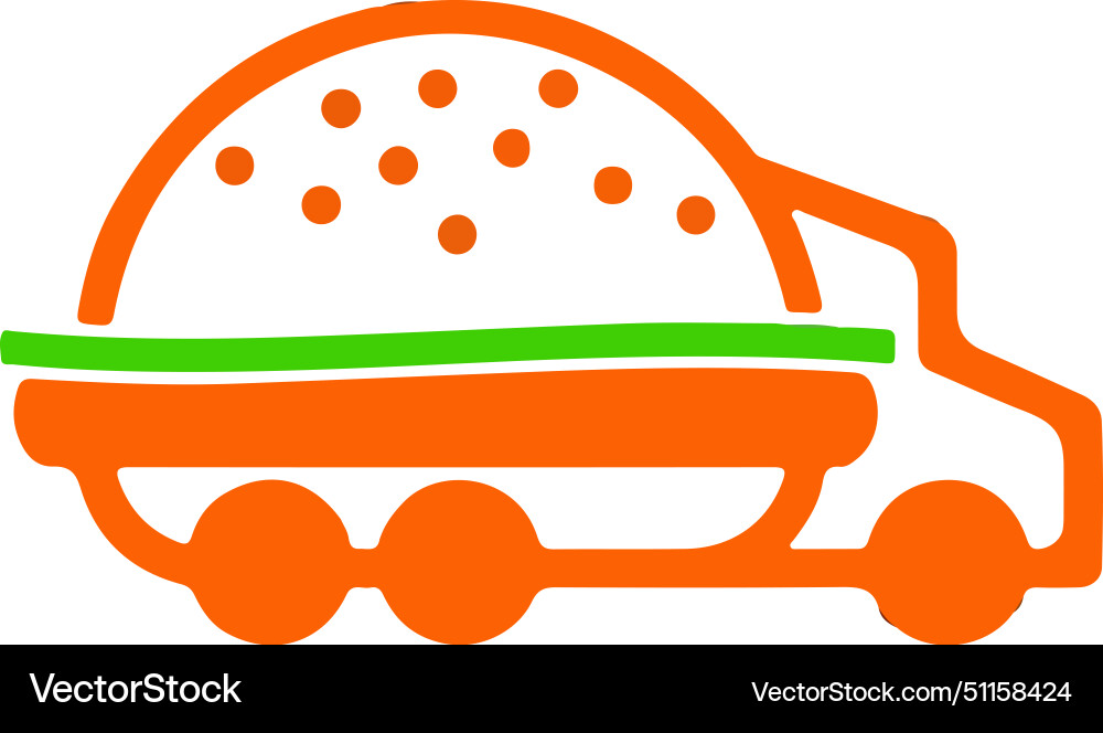 Burger food truck Royalty Free Vector Image - VectorStock